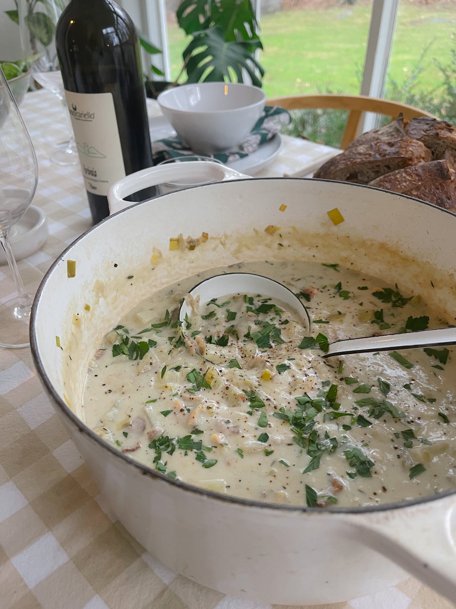 Fresh Clam Chowder | Clam Chowder with Fresh Clams and Bacon